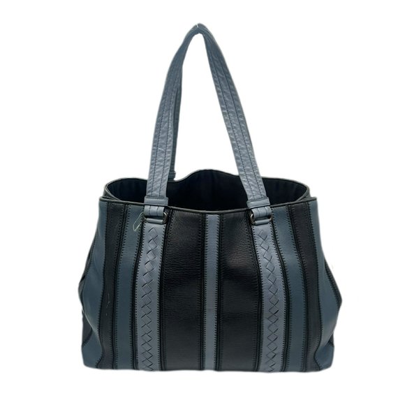 Bottega Veneta | Bags | Bottega Veneta Leather Tote Bag Navy Stripe ...